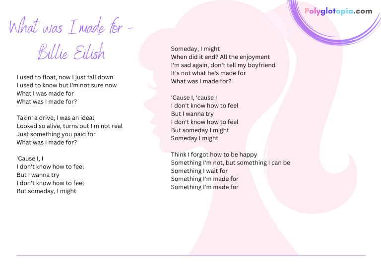 Barbie | Movie Songs Worksheet - PolygloTopia